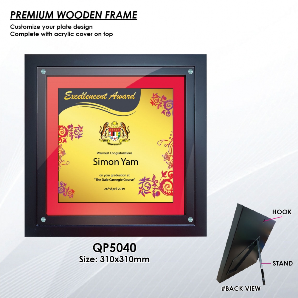 Plaque & frame